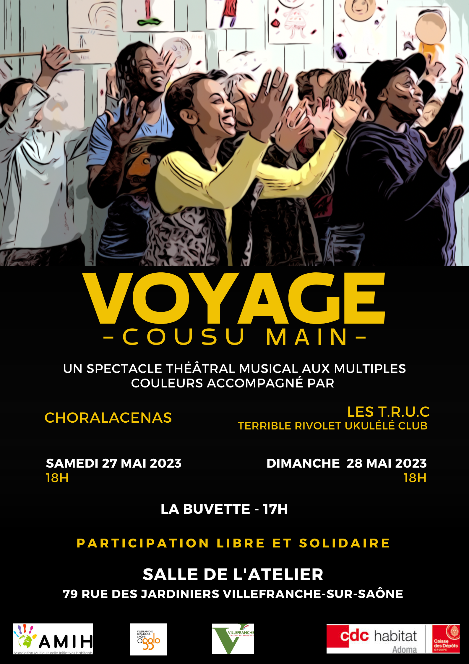 Spectacle – Voyage Cousu Main 27 et 28 mai 2023 - AMIH
